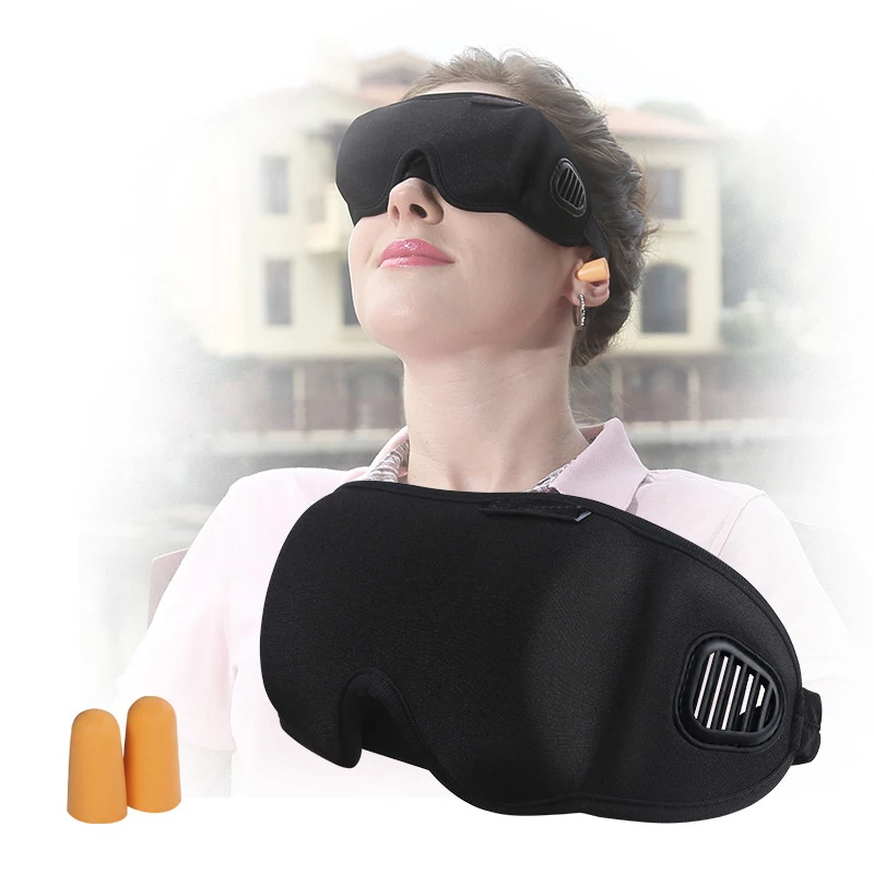 Customizable Logo 3d Draping And Shading Breathable Sleep Eye Mask