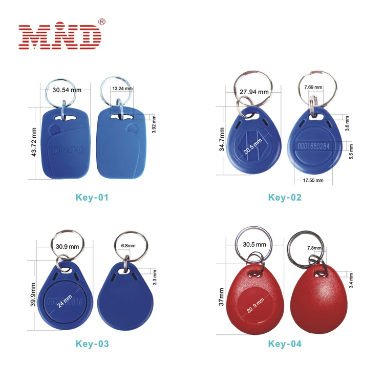 Rewritable RFID Keyfob - 125khz LF CHIP & 13.56mhz HF CHIP