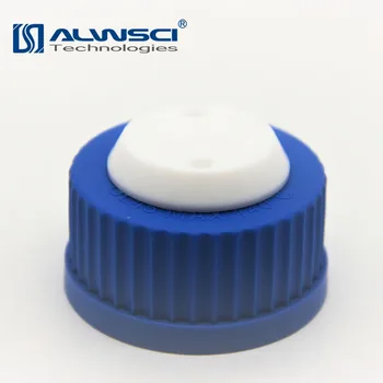 Gl45 Colored Blue Screw Plastic Cap For Reagent Bottle Two Holes - Buy ...
