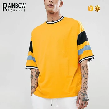 Custom Oversized Fit Color Block T Shirt Men - Buy Color Block T Shirt ...