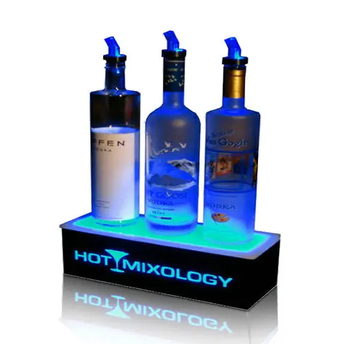 Customized Lucite Bullet Cup Holder - Perspex Bar Shot Glass LED Stand