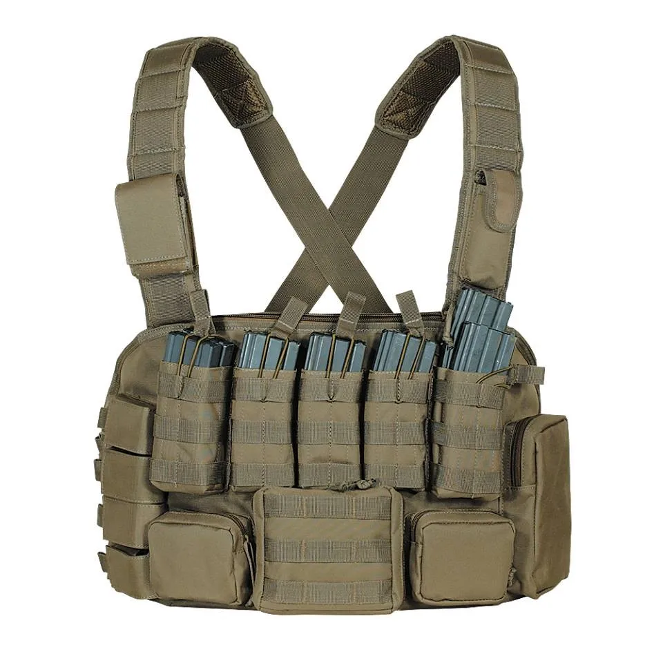 Tactical Adjustable Chest Rig, Coyote Combat Vest, Modular Assault ...