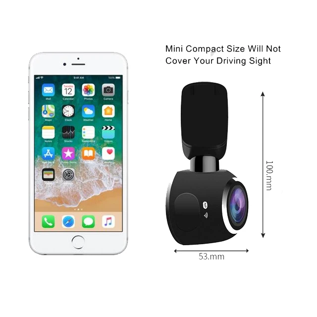 Q1 Mini Car Dash Cam - 1080P Full HD with 170 Degree View