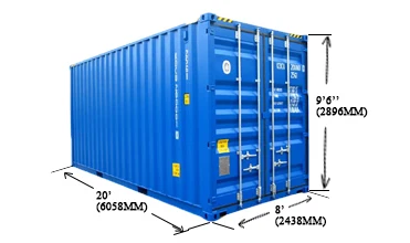 Fast Delivery 20ft High Cube Shipping Container Sea Ocean 6m 20hc Iso ...