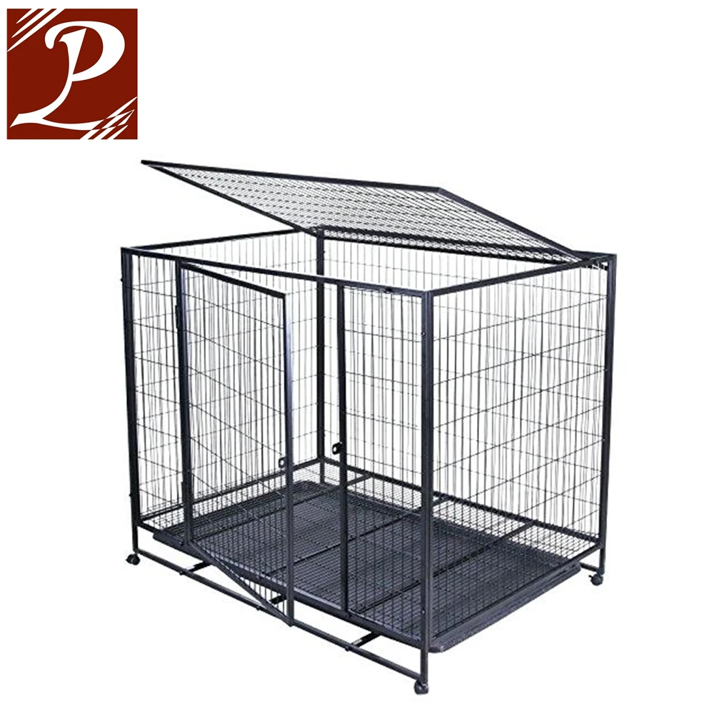 6ft X 6ft X 5ft Stainless Steel Heavy Duty Folded Large Dog Cage Kennel ...