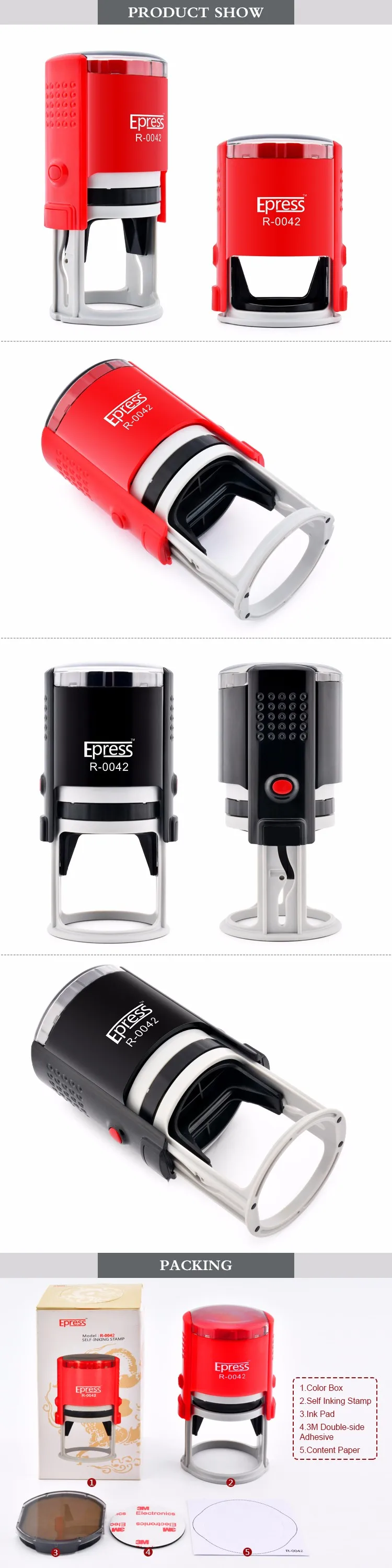 Rubber Making Machine Custom Company Seal Stamps Office Self Inking ...