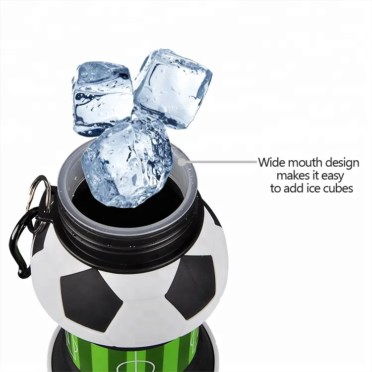 Popular Kids Sport Soccer Drink Foldable Water Bottle BPA Free