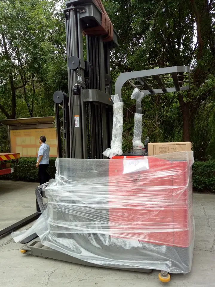 Side Loader Forklift 1 Ton Tri-lateral Electric Stacker For Narrow ...
