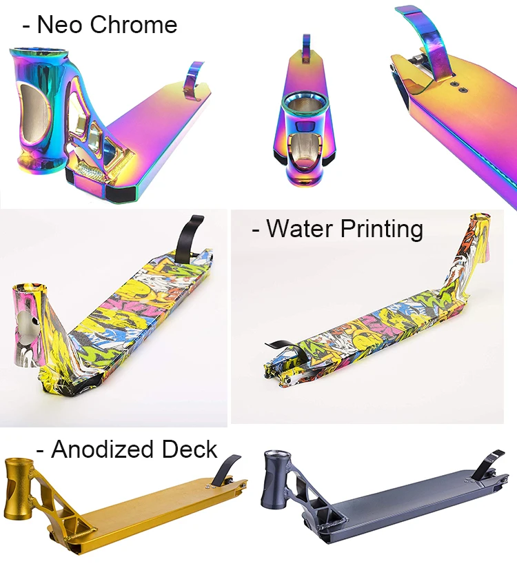 Pro Aluminum Performance Freestyle Stunt Scooter Rainbow Neo Chrome ...