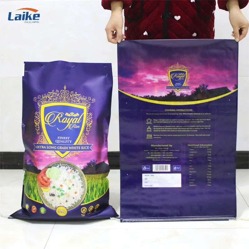Wholesale Factory Standard Empty Bopp Polypropylene PP Woven Laminated Sack Plastic 25kg 50kg ...