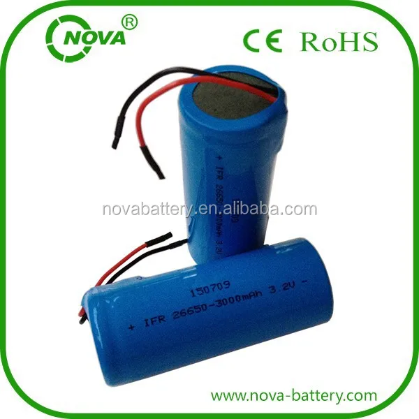 Ifr26650 3000mah Lifepo4 26650 Rechargeable Battery 3.2v 3000mah - Buy ...