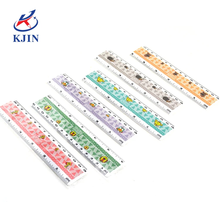 Factory Custom Print logo Plastic Rulers 15 20 30 cm Promotional ...
