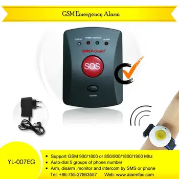 Wireless Sim Card Sms Emergency Alarm System With Sos Button --yl-007eg ...