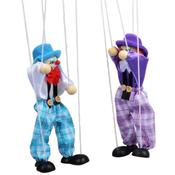 Pinocchio Toy Cross Wooden Puppets Pulling String Dolls Kids Toy ...