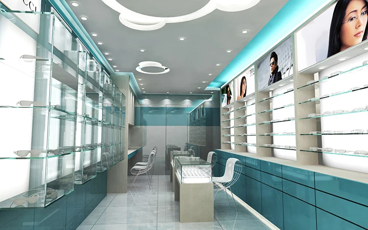 Modern Mall Optical Shop Interior Layout Decoration Design Customized ...
