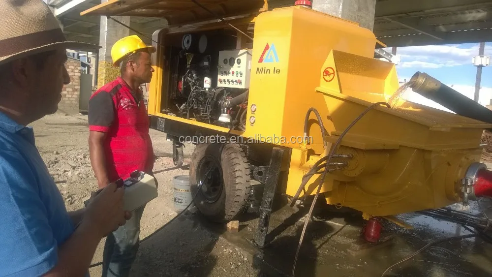 Minle Different Capacity Portable Pumpcrete Mobile Concrete Pump Price ...