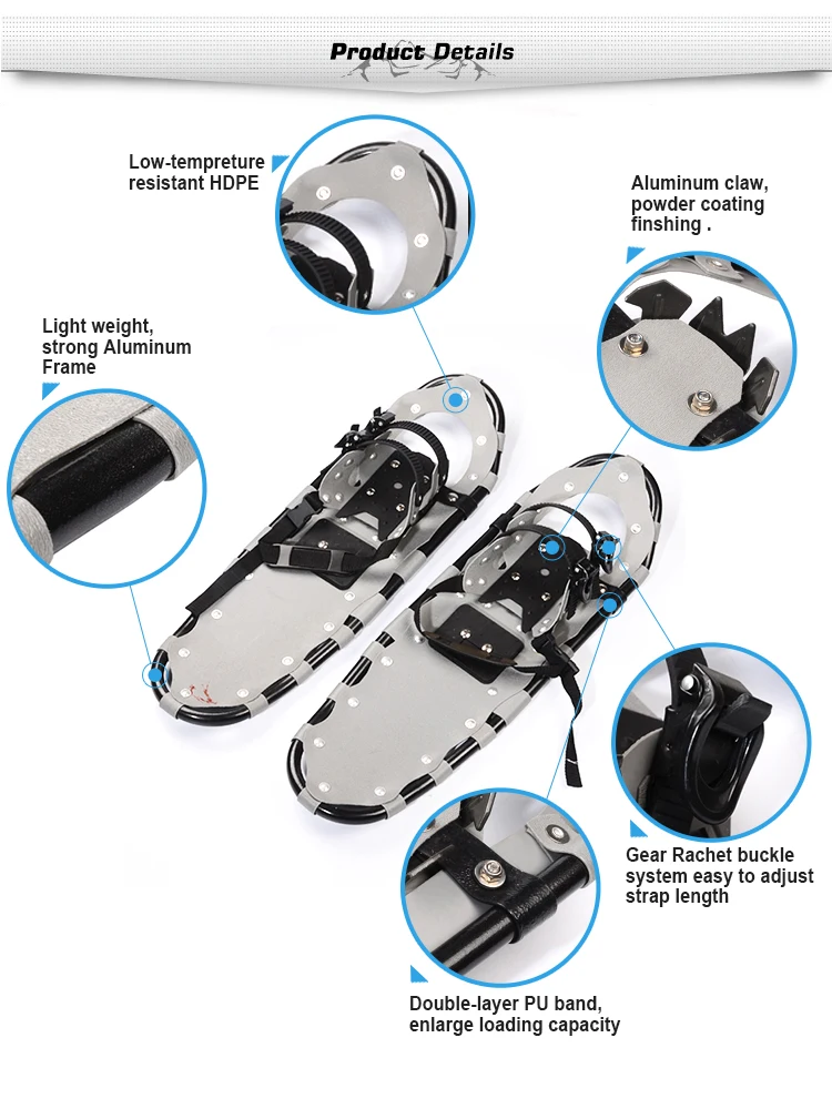 Lightweight Strap Snow Shoes with Durable Steel Toe Crampons Winter ...