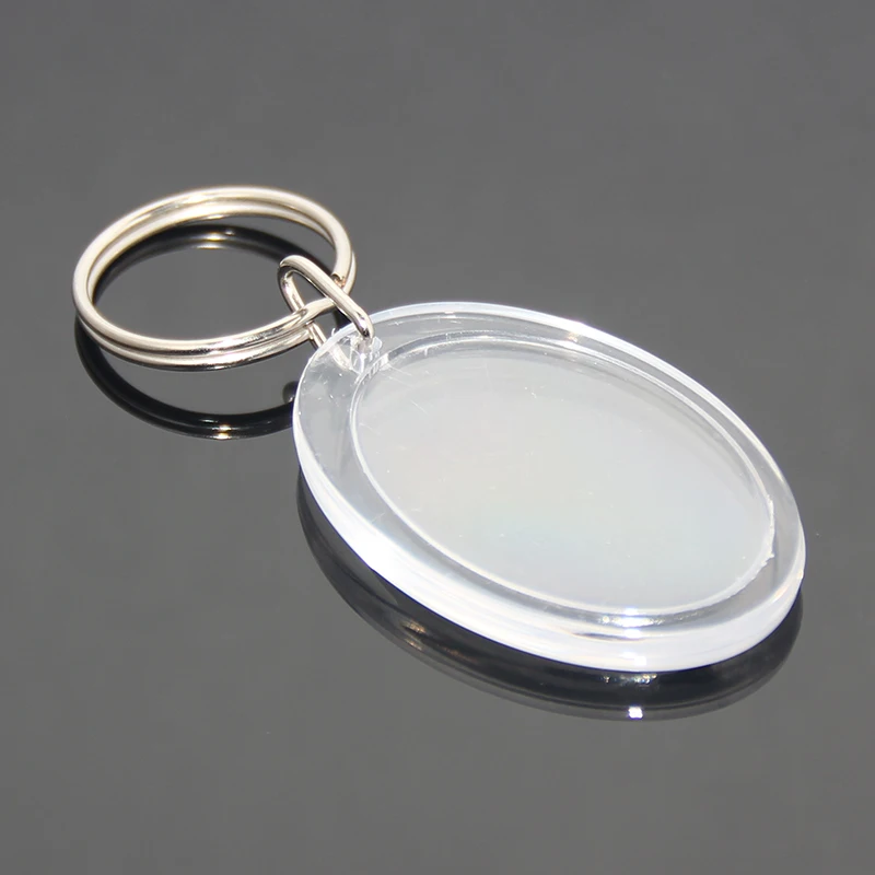 Clear Key Chain - Transparent Keyring with Acrylic Photo Frame