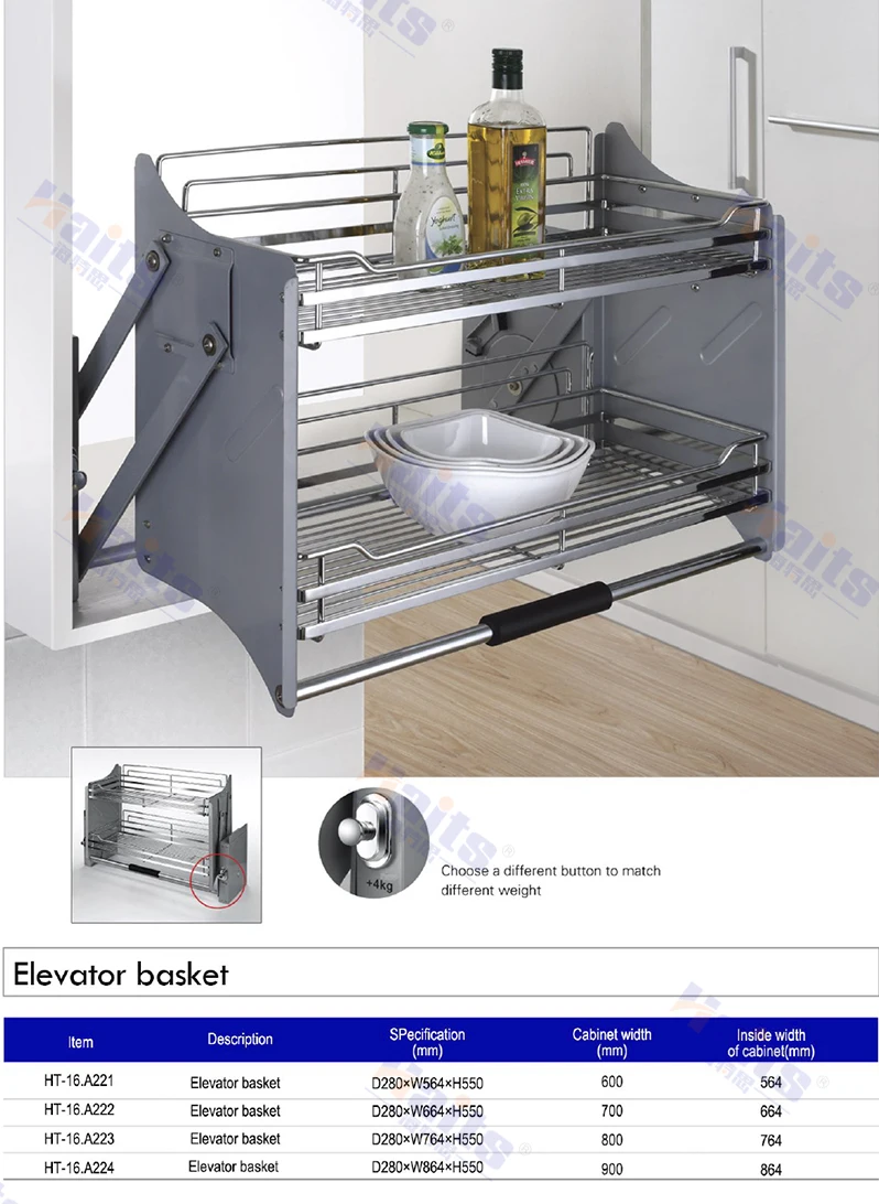 Heavy Duty Elevator Type Drawer Cabinet Wire Basket Pull Out Baskets ...