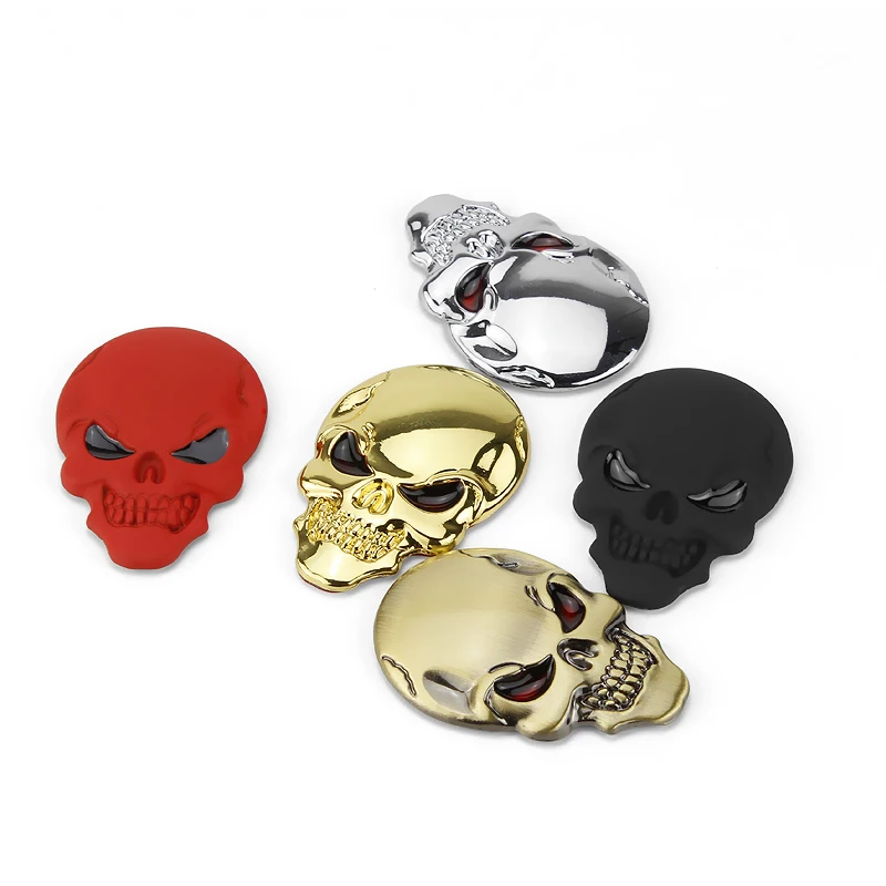 Metal Personality Devil Head Skull Head Car Stickers Car Emblem - Buy ...