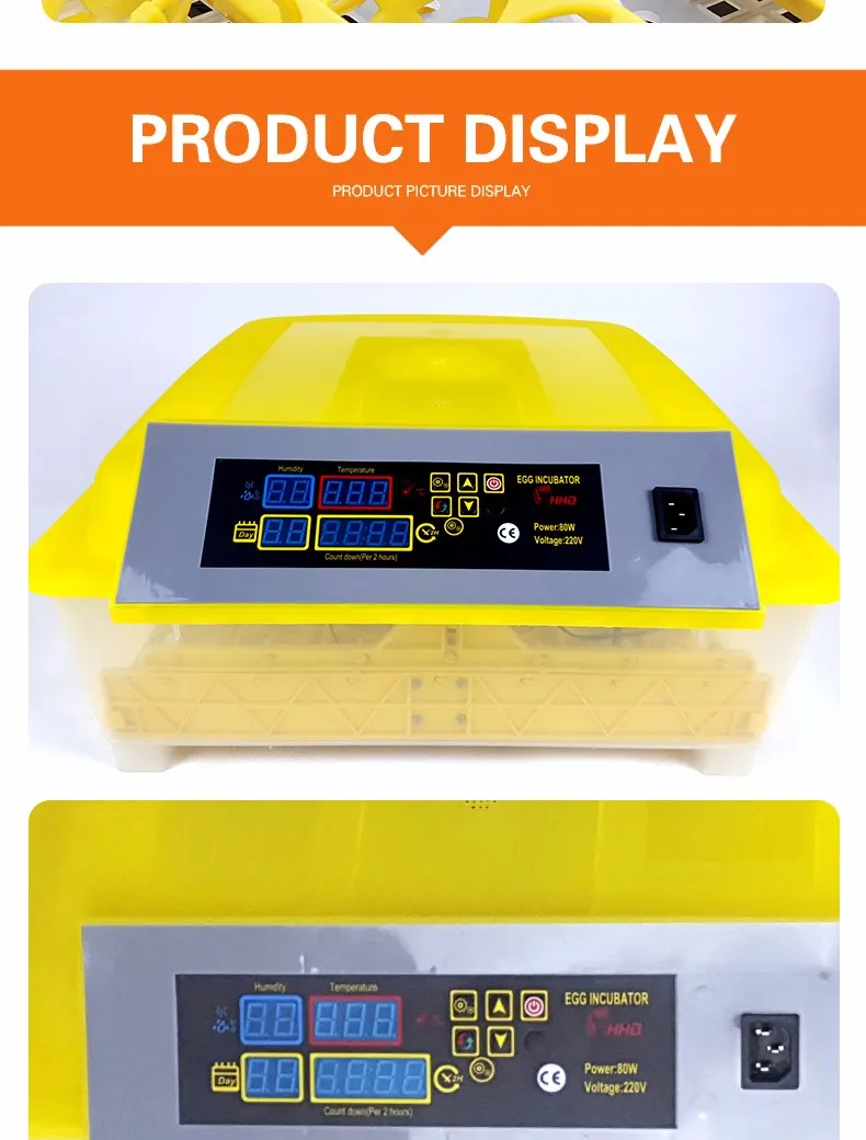 Wonegg 56 Dual Power Automatic Chicken Eggs Incubator Haching Machine ...