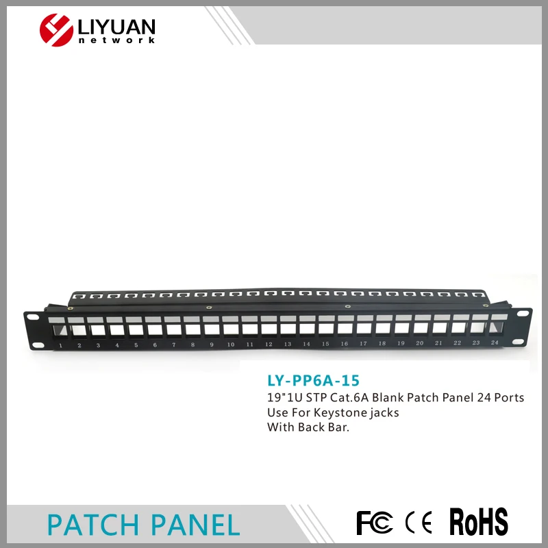 24 Port Cat6a STP Patch Panel - 19" 1U Rackmount Solution