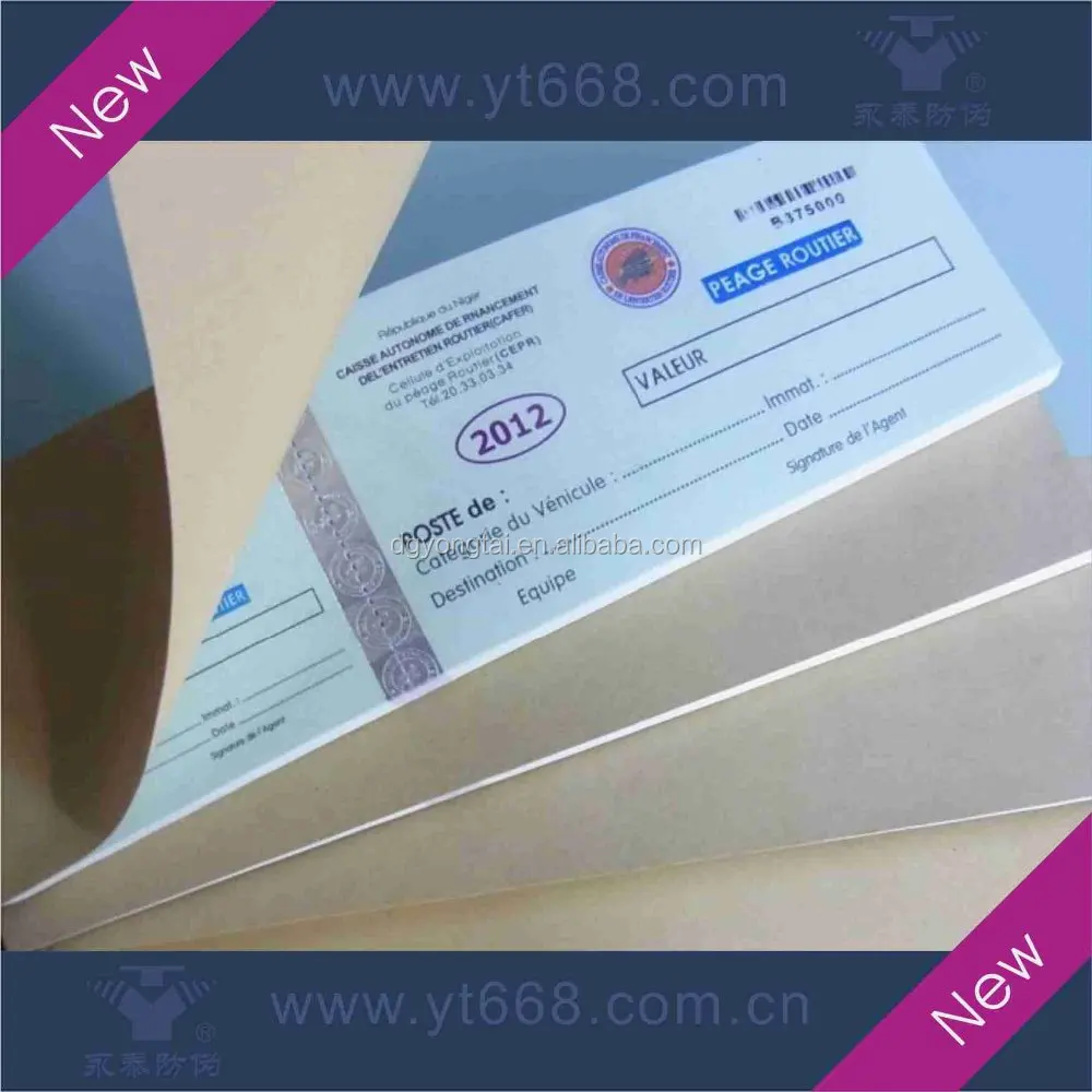 Thermal Paper Two Sides Printing Fanfold Roll Coupon Ticket