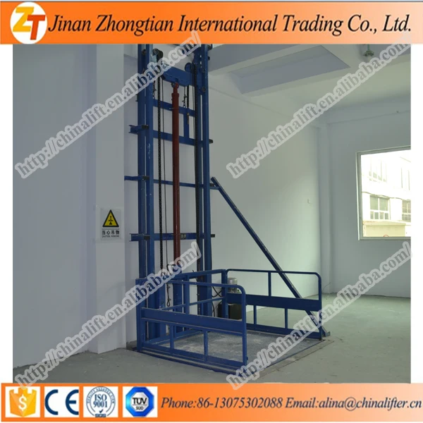 Zhongtian Heavy Duty Hydraulic Warehouse Cargo Lift/guide Rail Elevator ...