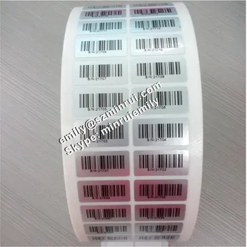 Custom Water Proof Permanent Matte Silver Polyester Vinyl Barcode ...