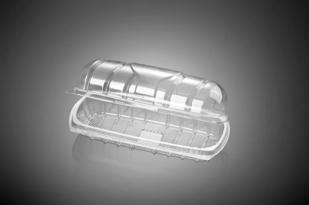 Disposable Ops Plastic Hinged Hot Dog Container With High Dome Lid ...