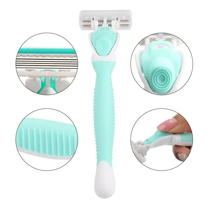 D631L 6 Blade Lady Woman Shaving razor Hair Remove razor 6 Blades ...