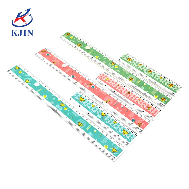 Factory Custom Print logo Plastic Rulers 15 20 30 cm Promotional ...