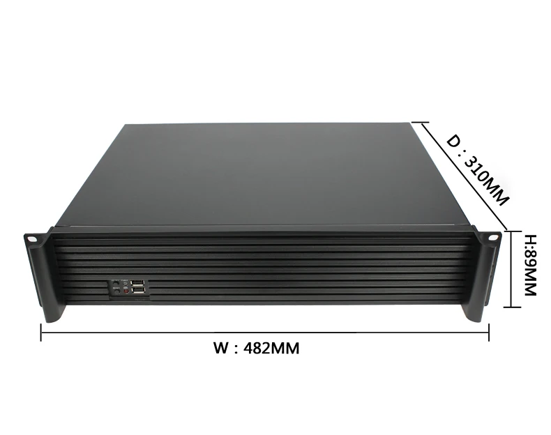 Aluminum Short 2U Rackmount Server Chassis for ATX Board