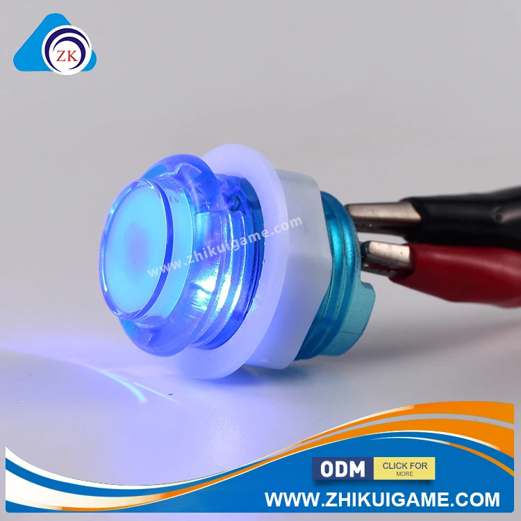 Gold Standard 33mm Arcade Button Translucent/12v Mini Button Led Lights ...