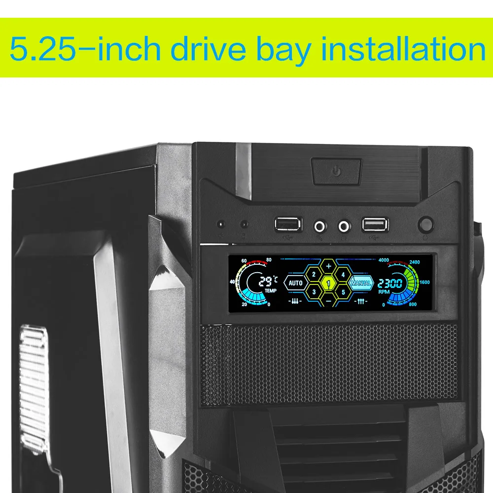 STW Computer case Touch 12v Temperature 4 Pin Pwm Smar Fan Controller ...