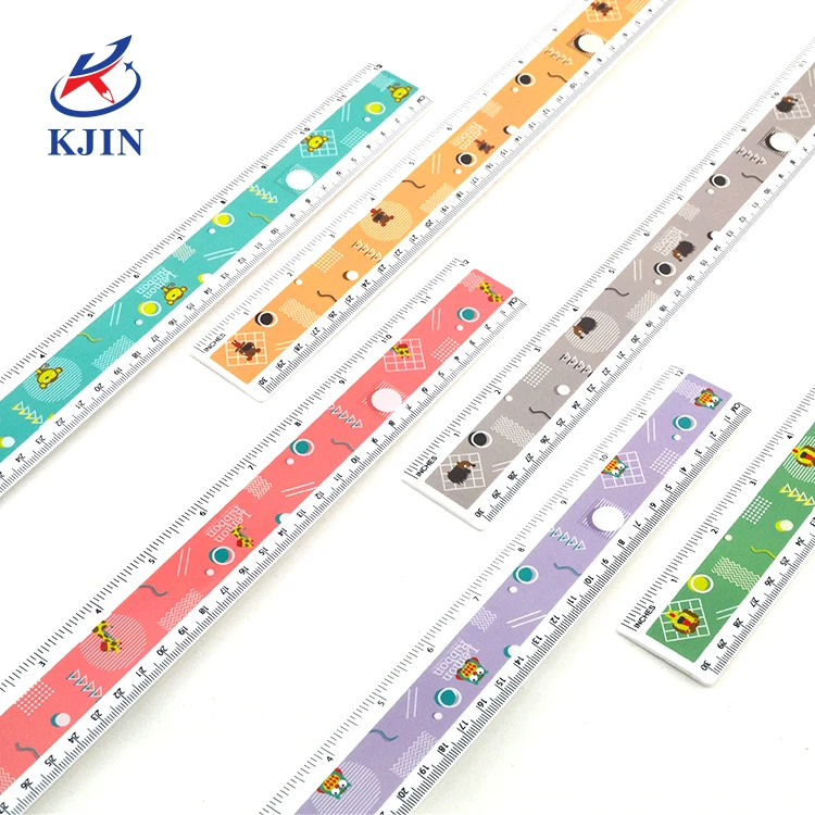 Factory Custom Print logo Plastic Rulers 15 20 30 cm Promotional ...