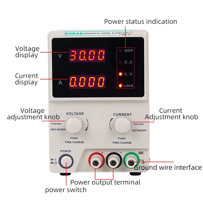 KD3005D - High Precision Digital Adjustable DC Power Supply