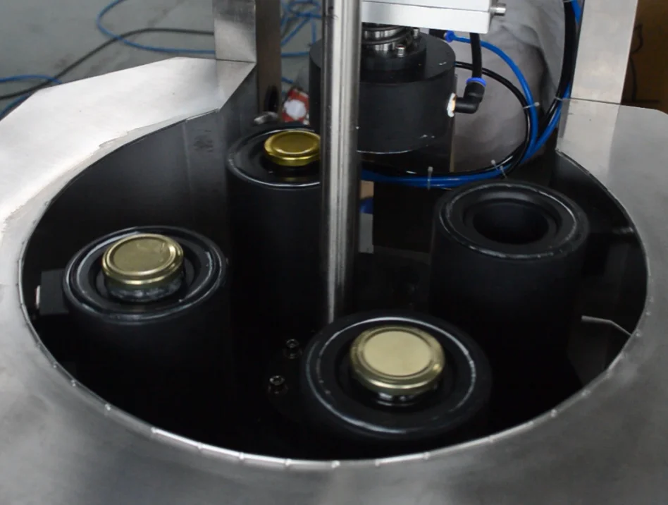 Semi Automatic Vacuum Screw Capper Capping Machines Equipment For Food ...