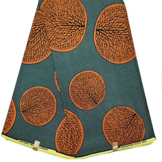 Shop Our African Print Fabric Gold - Customizable Wax Print