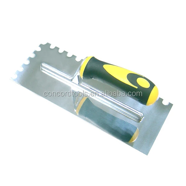 280x120mm Stainless Steel U Notched Plastering Trowel