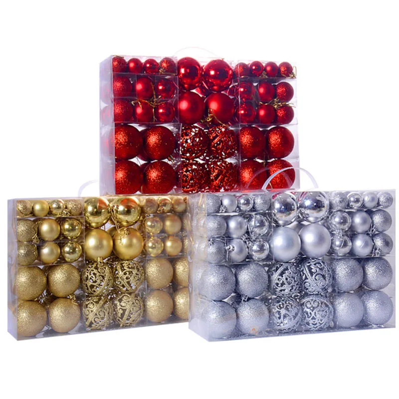 100 Pcs Christmas Balls - Decorative Ornaments for Trees