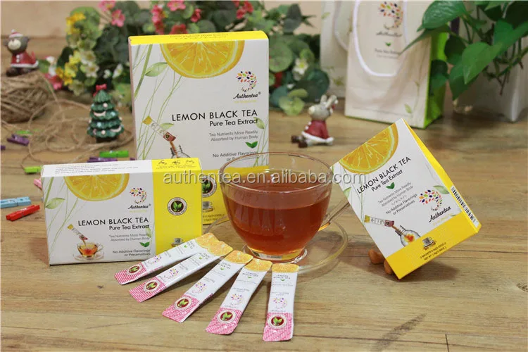 Premium Flavored Instant Lemon Green Tea Powder 0 Calorie