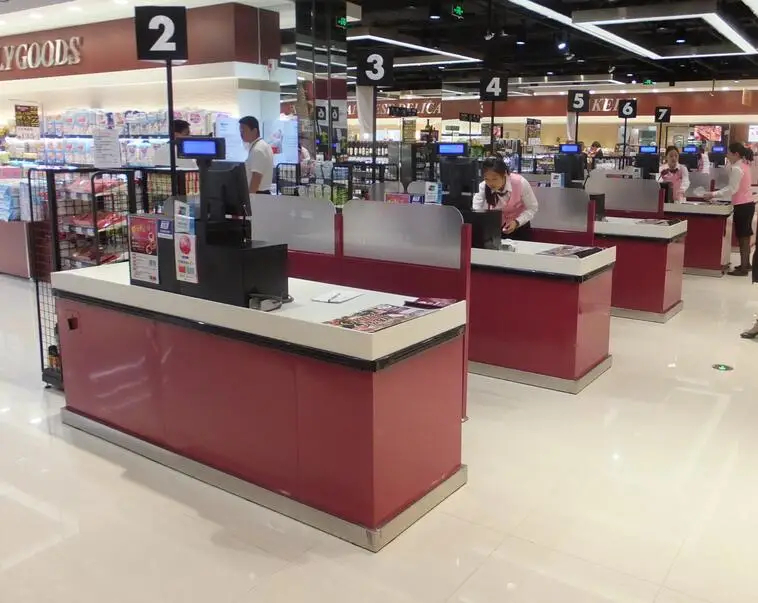 Supermarket Cashier Grocery Convenience Store Checkout Counter - FDKL ...