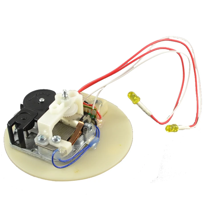 18 Note Music Box Mechanism with LED Lights & Rotating Shaft