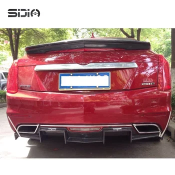 High Carbon Fiber Rear Diffuser Lip Car Bumper For Cadillac Cts 4 Doors ...