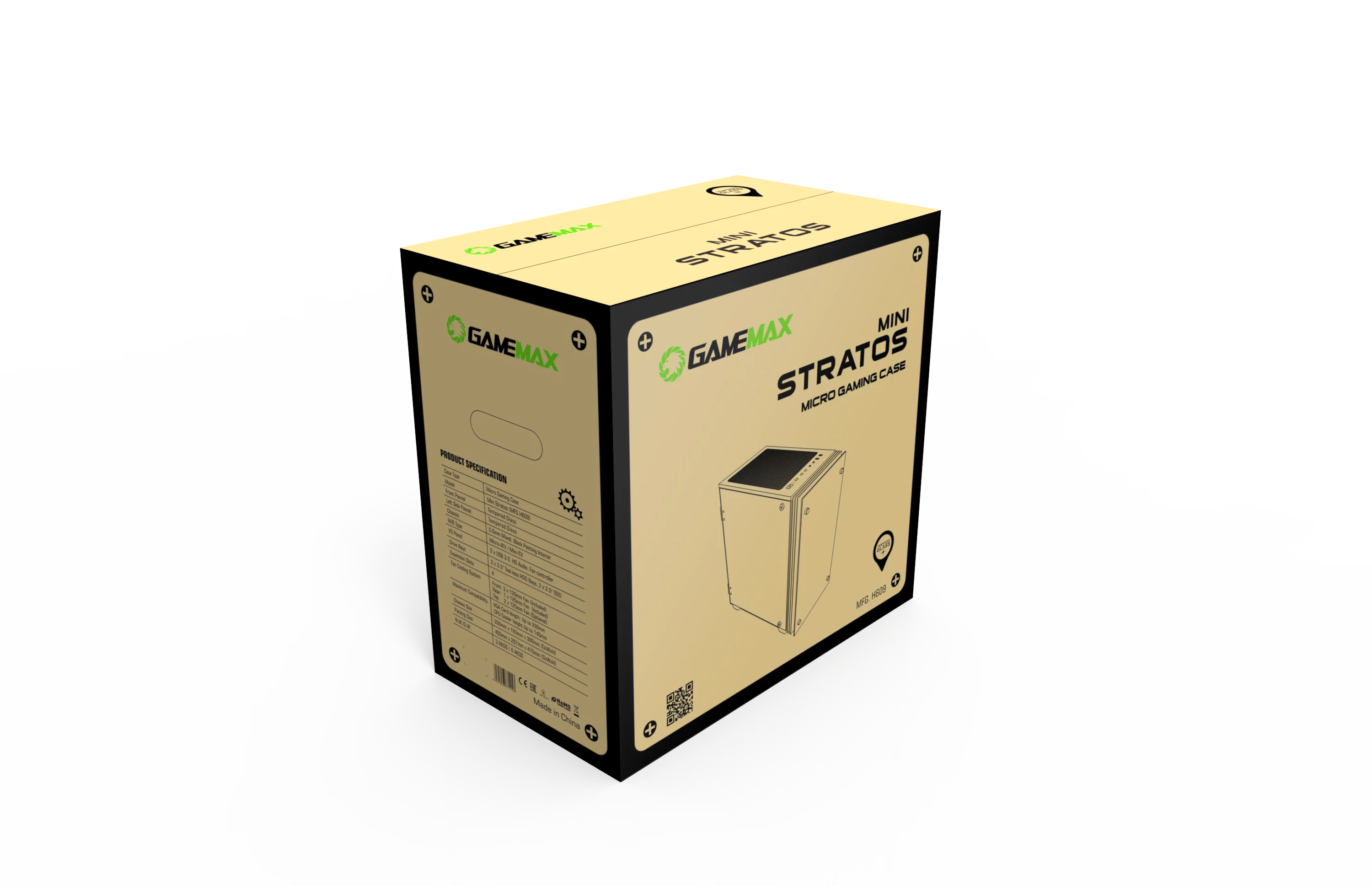 Gamemax--new Design Gaming Pc Case Micro Atx/itx Oem Cpu Cabinet Mid ...