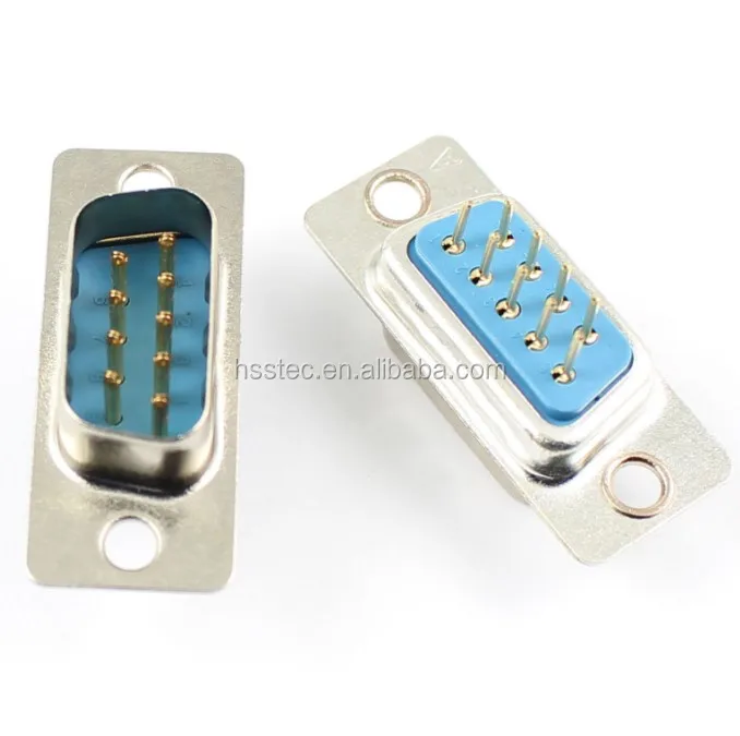 D-SUB 9 Pin Male Straight Round Pin DIP PCB Connector DB9M