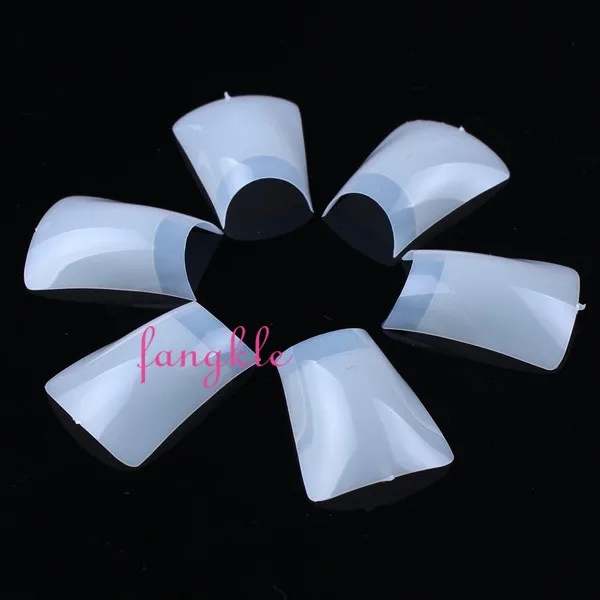 Good Quality Natural Wide Duck Feet Nail Tips 500tips Fake Nail Tips