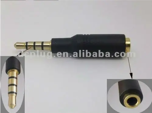 3.5mm 4- pólo para 3.5mm 4- pólo adaptador jack/plug conversor para ...