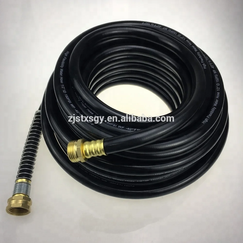 Mangueras De Jardin 50 Ft 5/8'' Heavy Duty Industrial Rubber Water Hose ...